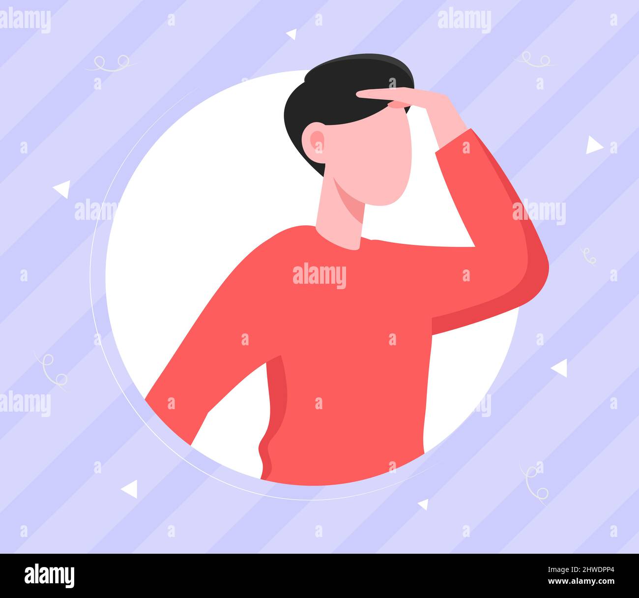 Searching gesture Stock Vector Images - Alamy
