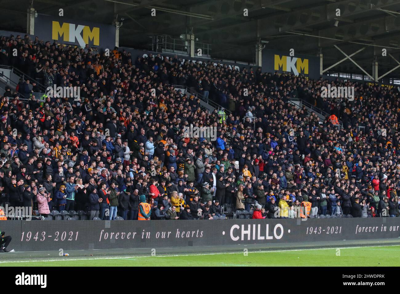 One minute applause from the fans in the new Chris Chilton East Stand ...