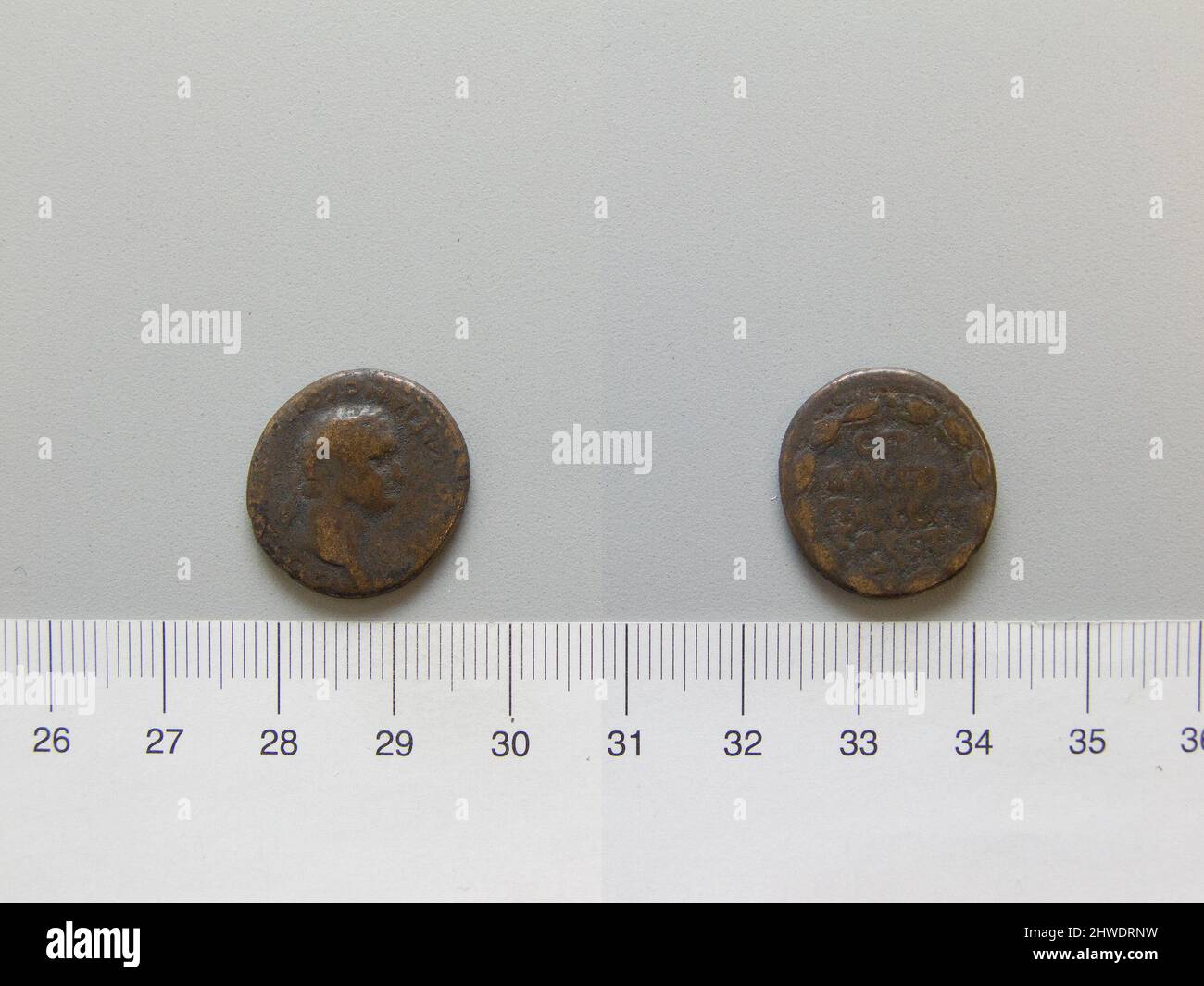 Coin of Domitian, Emperor of Rome from Caesareia, Cappadocia. Ruler ...
