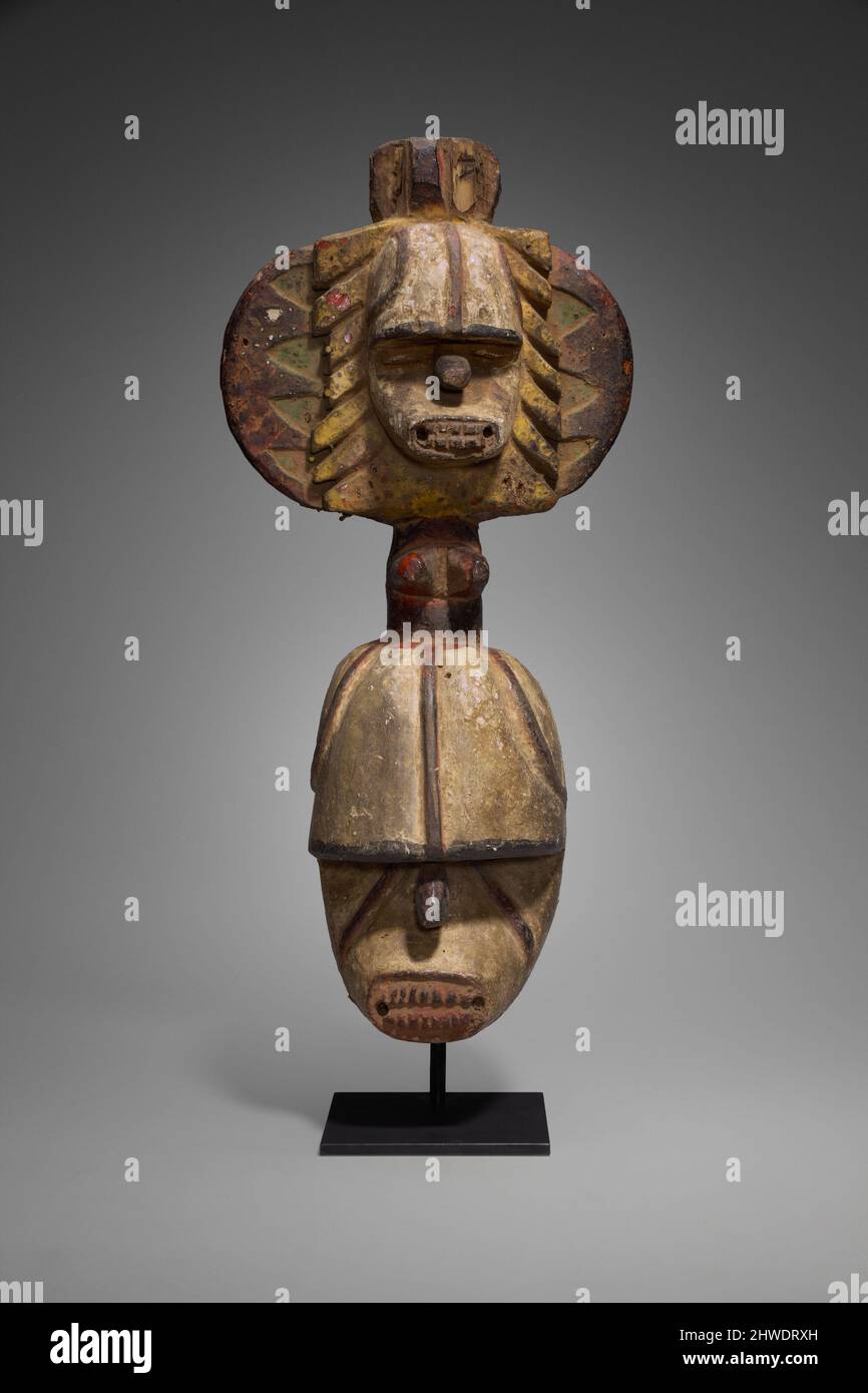 Mask Surmounted by a Human Face Stock Photo - Alamy