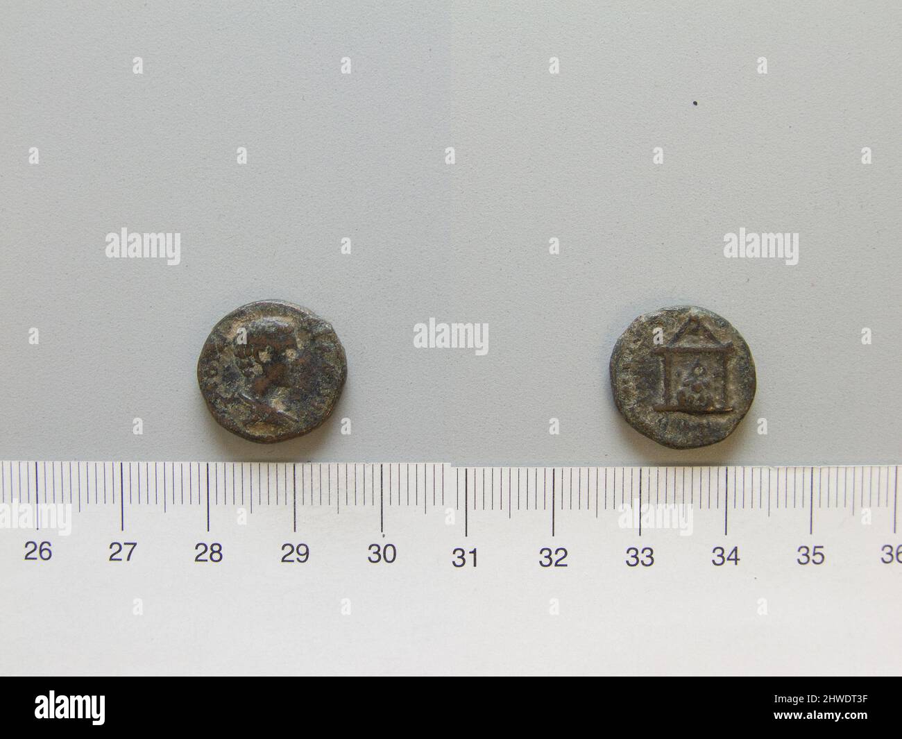 Coin of Diadumenian, Emperor of the Roman Empire from Caesarea. Ruler ...