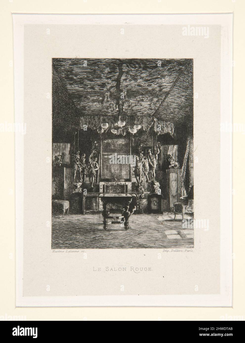 Le salon rouge (The Red Room), pl. 5 from the suite Chez Victor Hugo ...