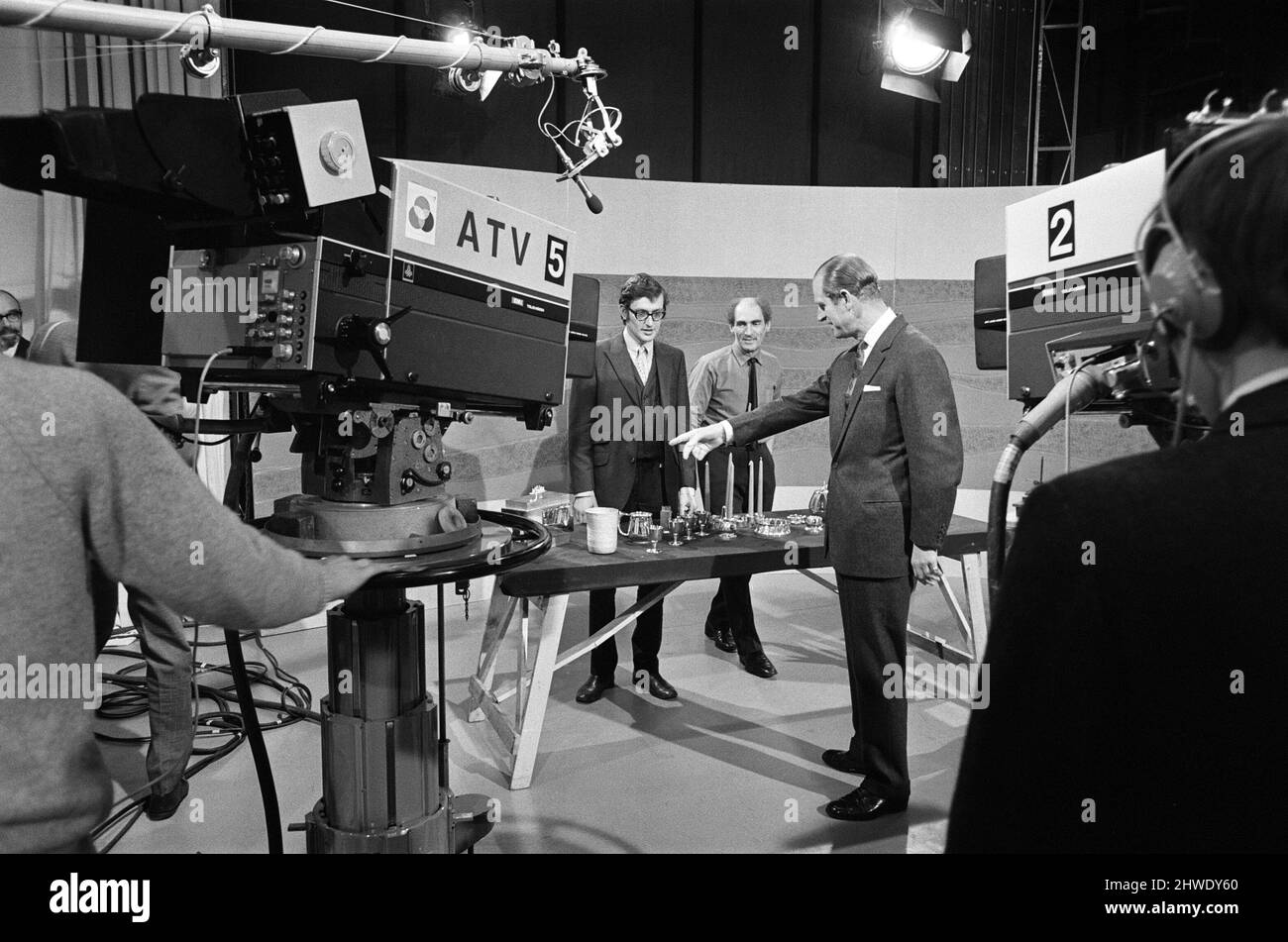 Prince Philip, Duke of Edinburgh, pictured during a visit to the ATV ...