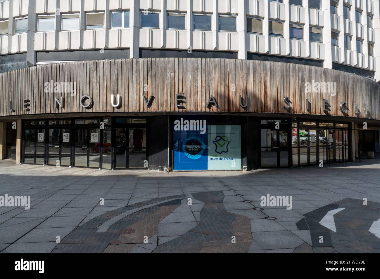 Lille, France, February 28, 2022. The Nouveau Siècle is a large ...