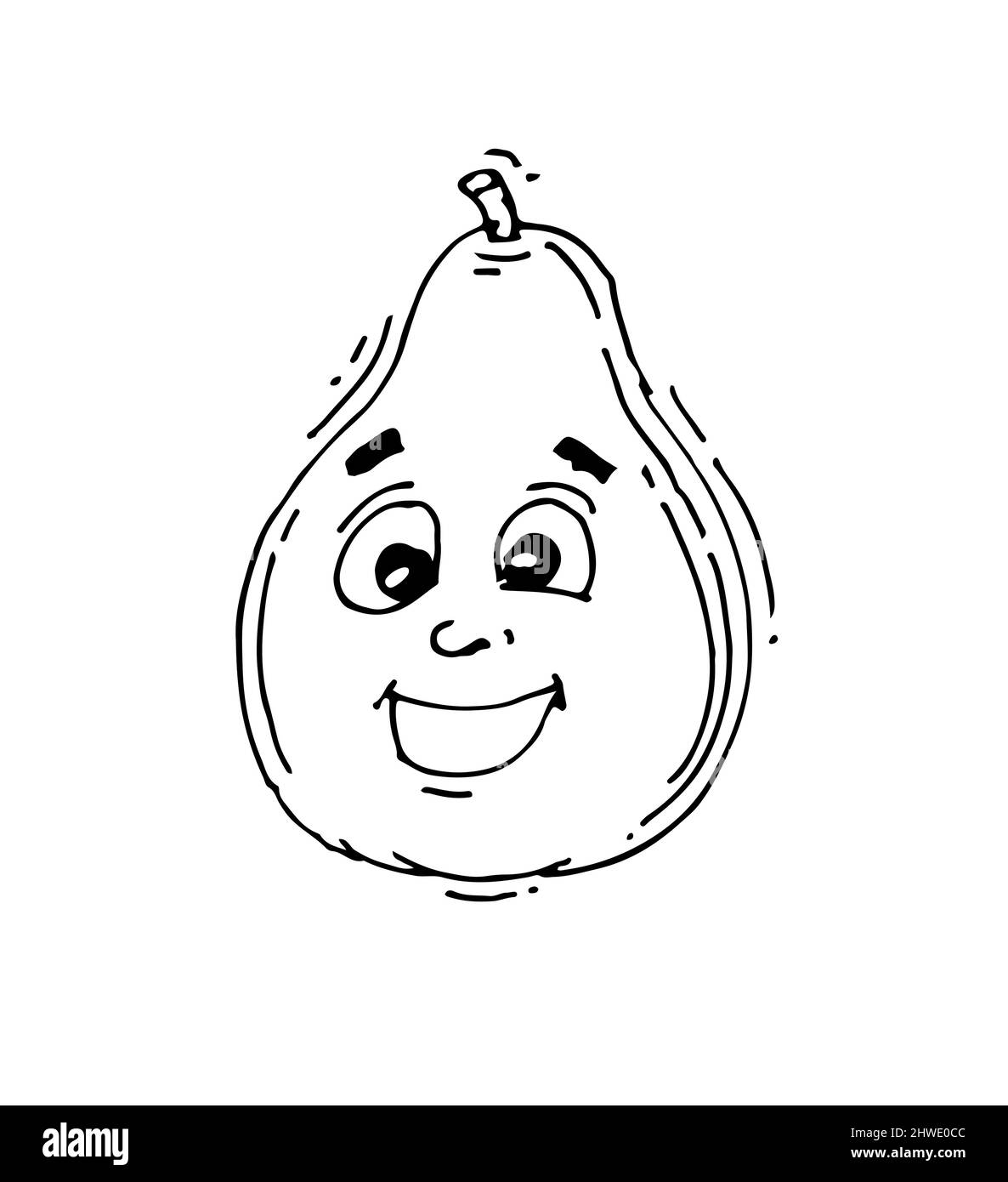 Pear Drawing Outline