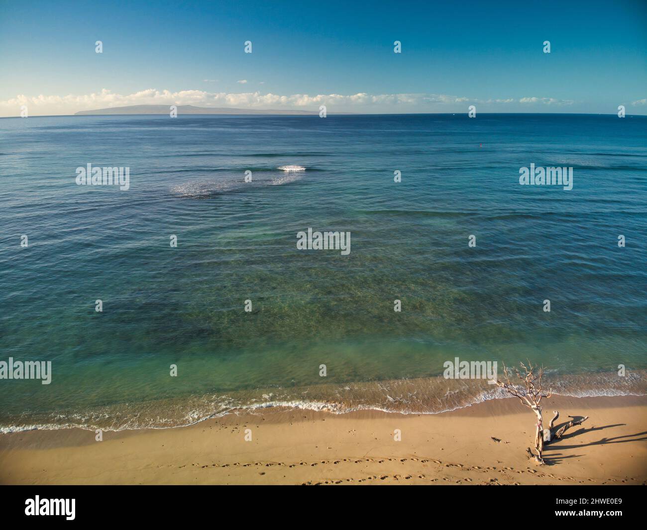 Aerial View Olowalu Beach and Reef, Maui Stock Photo - Alamy