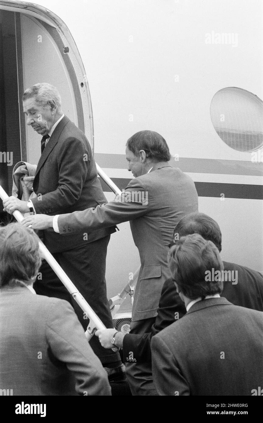 Frank Sinatra, pictured at London Gatwick Airport heading for Nice. He ...