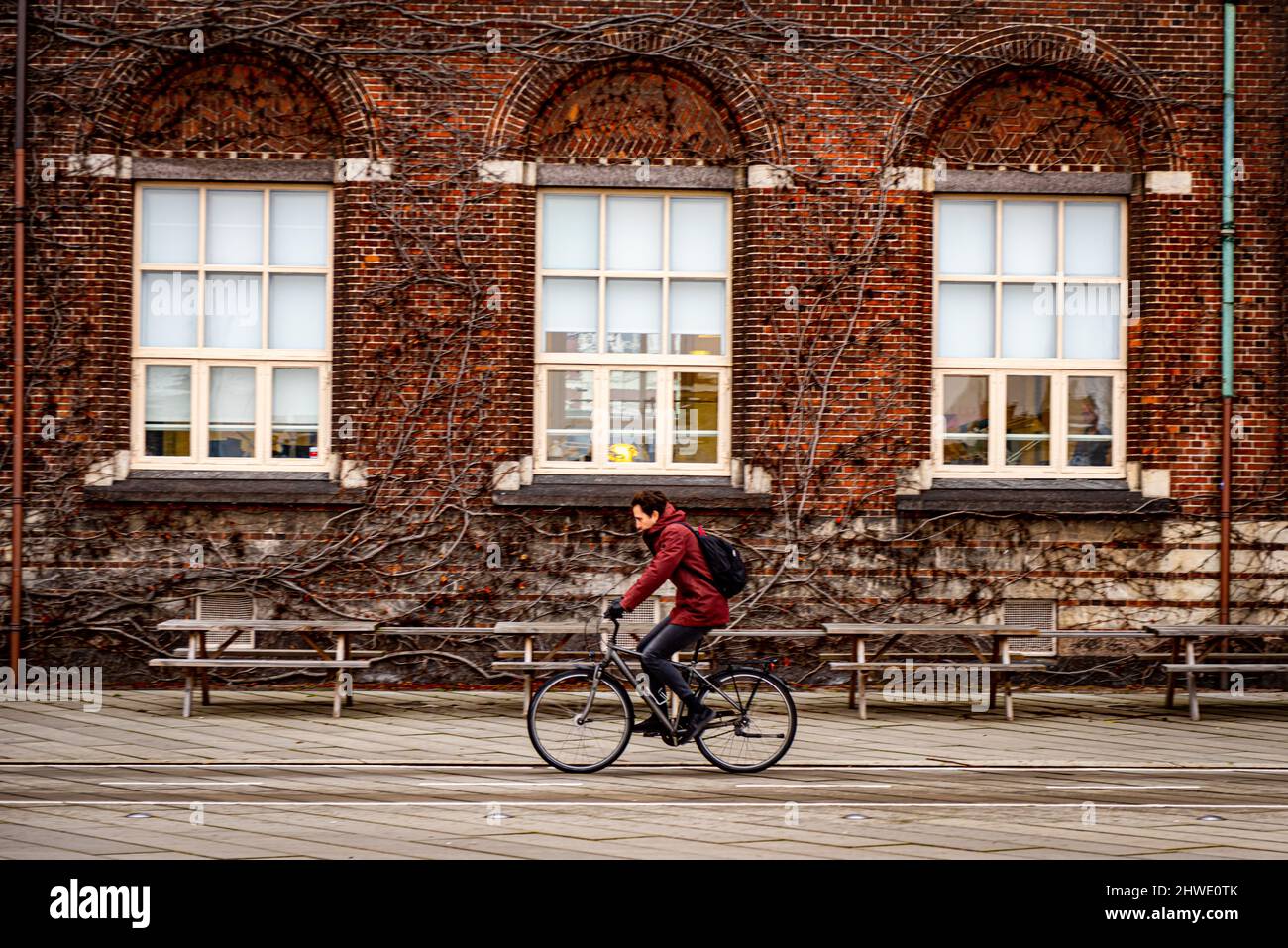 Aarhus Denmark one person doing one thing Stock Photo - Alamy