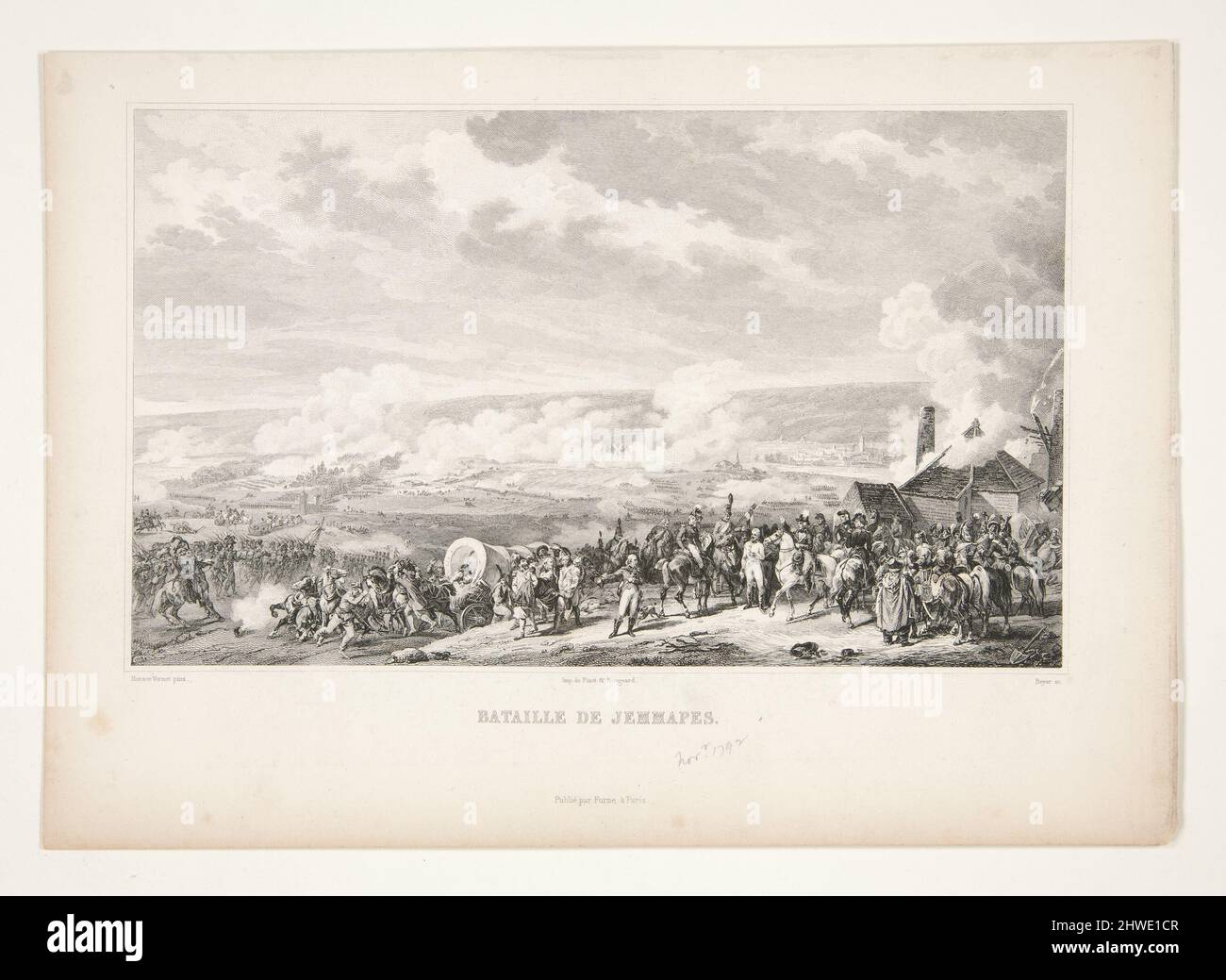 Bataille de Jemmapes (Battle of Jemappes). Engraver: Charles Beyer ...