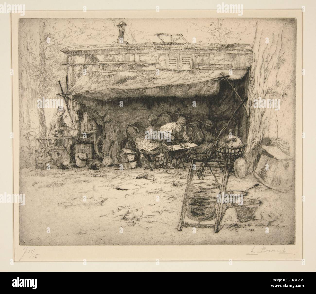 The Tinkers. Artist: Auguste Brouet, French, 1872–1941 Stock Photo - Alamy