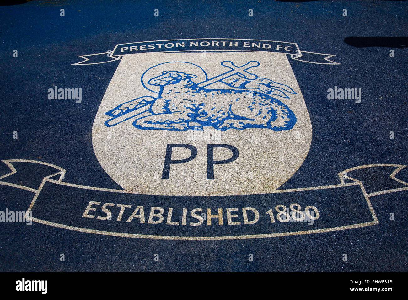 Preston N/E crest Stock Photo - Alamy