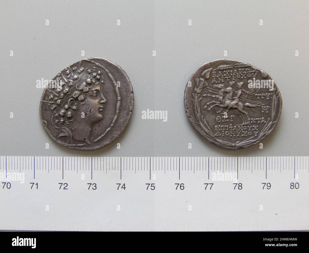 Tetradrachm of Antiochus VI Dionysus, King of the Seleucid Kingdom from ...