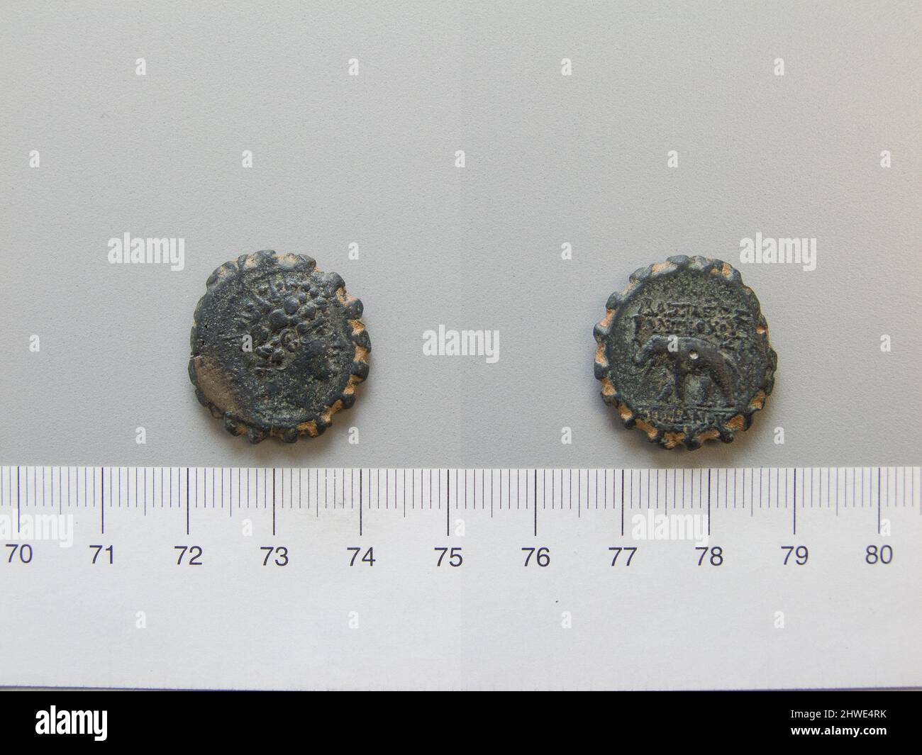 Coin of Antiochus VI Dionysus, King of the Seleucid Kingdom. Ruler ...