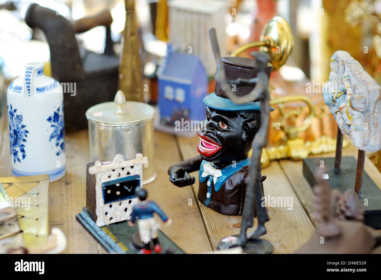 AMSTERDAM - AUGUST 2011: Assorted utensils and decorations sold on a ...