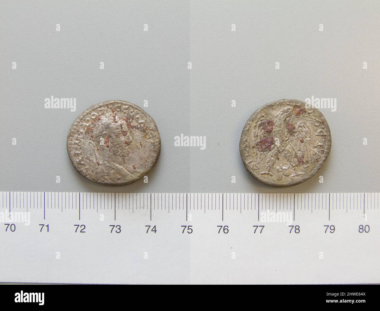 Tetradrachm of Macrinus, Emperor of Rome from Aradus. Ruler: Macrinus ...