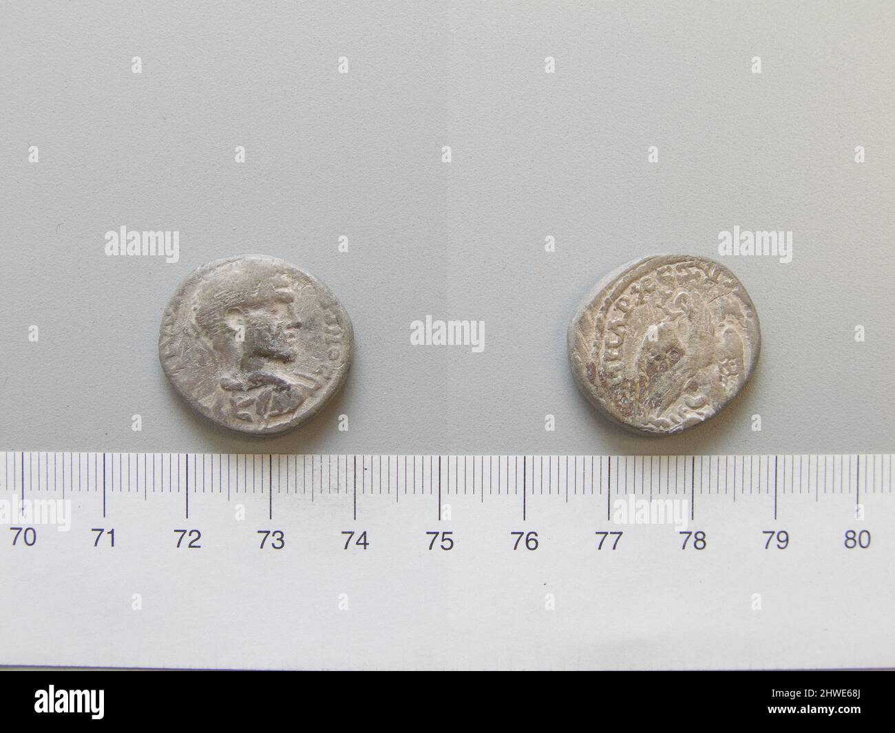 Tetradrachm of Macrinus, Emperor of Rome from Gabala. Ruler: Macrinus ...