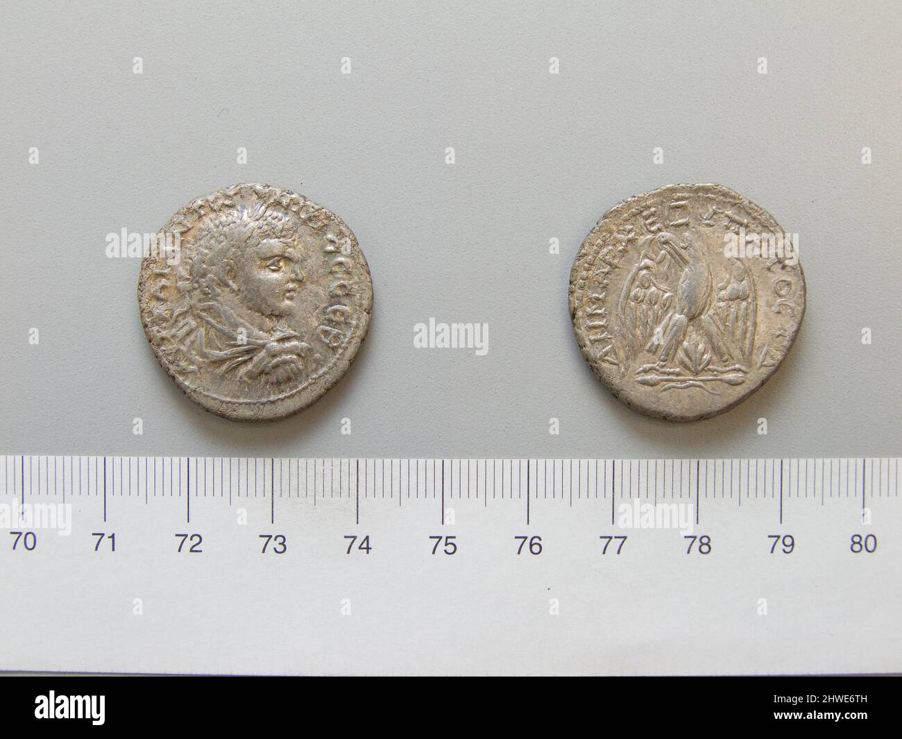 Tetradrachm of Caracalla, Roman Emperor from Aelia Capitolina. Ruler ...