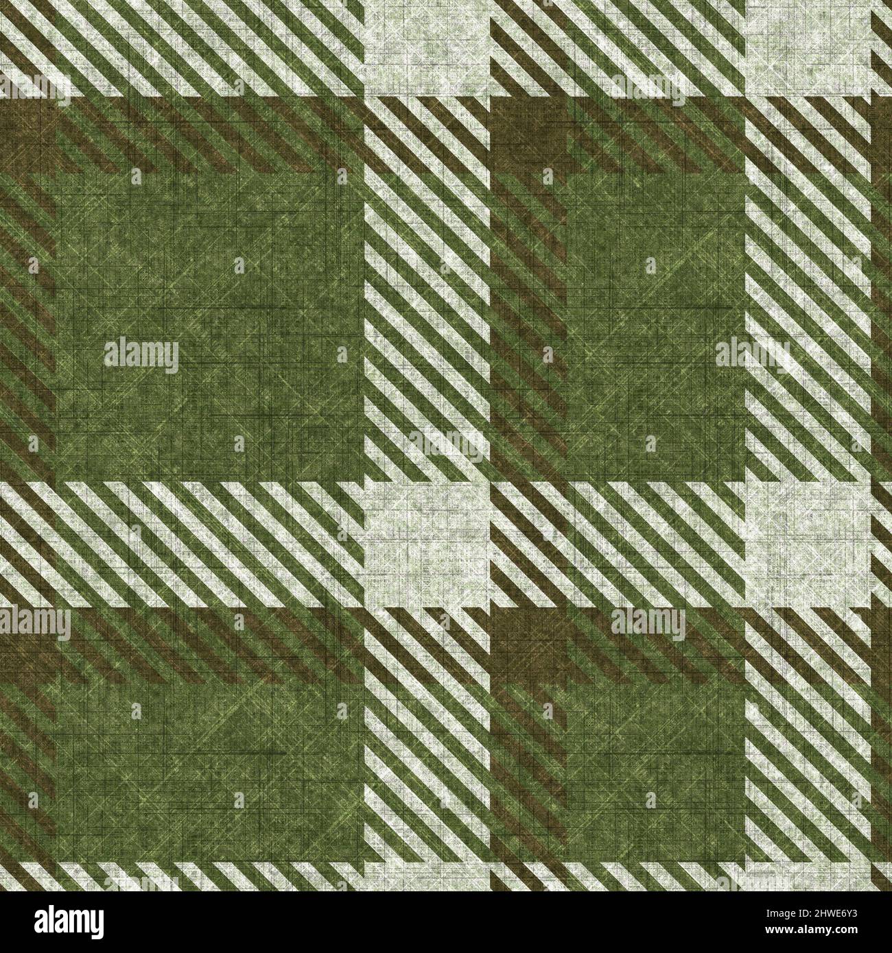 Muted green winter woven plaid texture. Seamless woolen scottish style ...