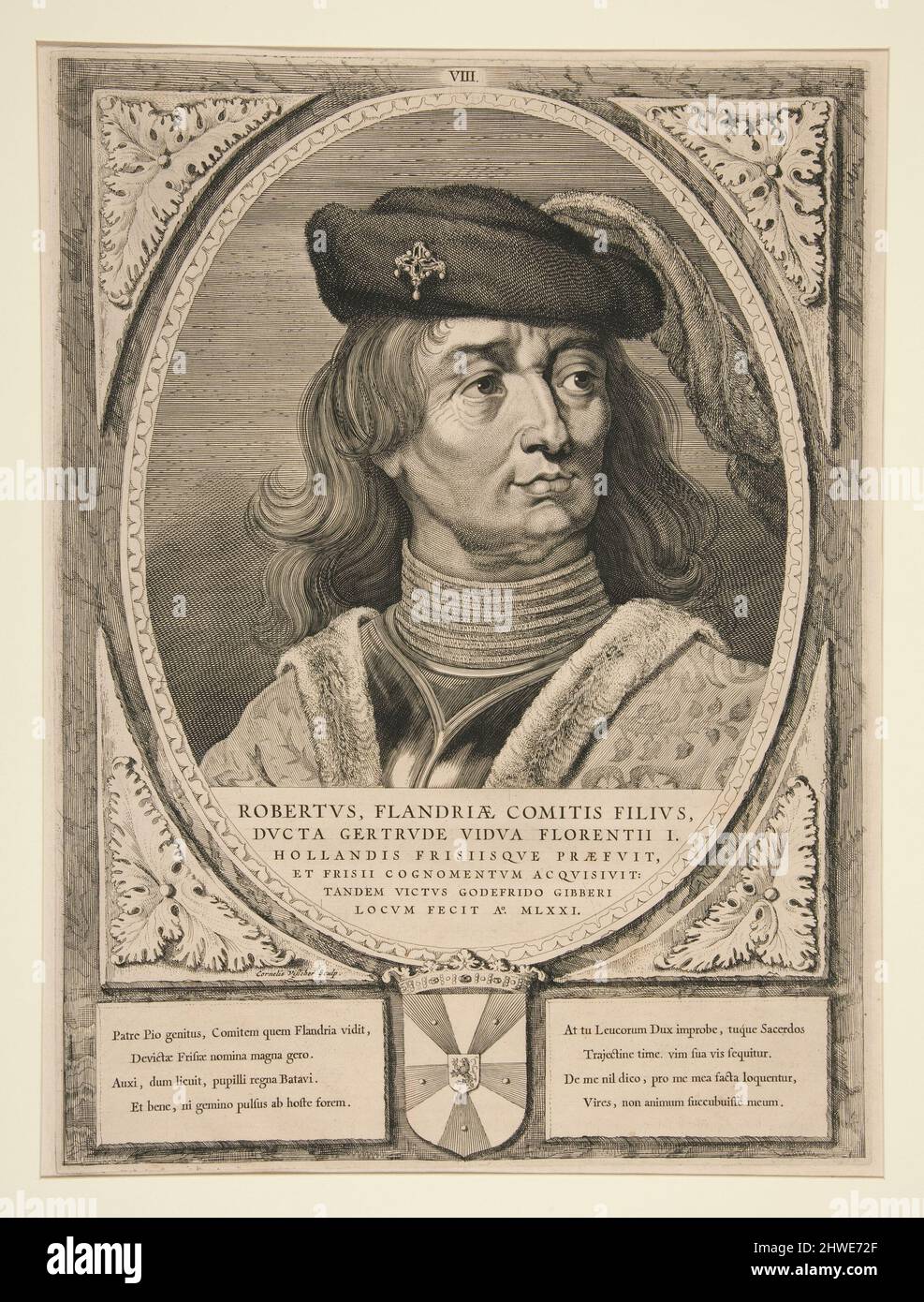 Robertus, Flandriae Comitis Filius. Artist: Cornelis Visscher, Dutch ...