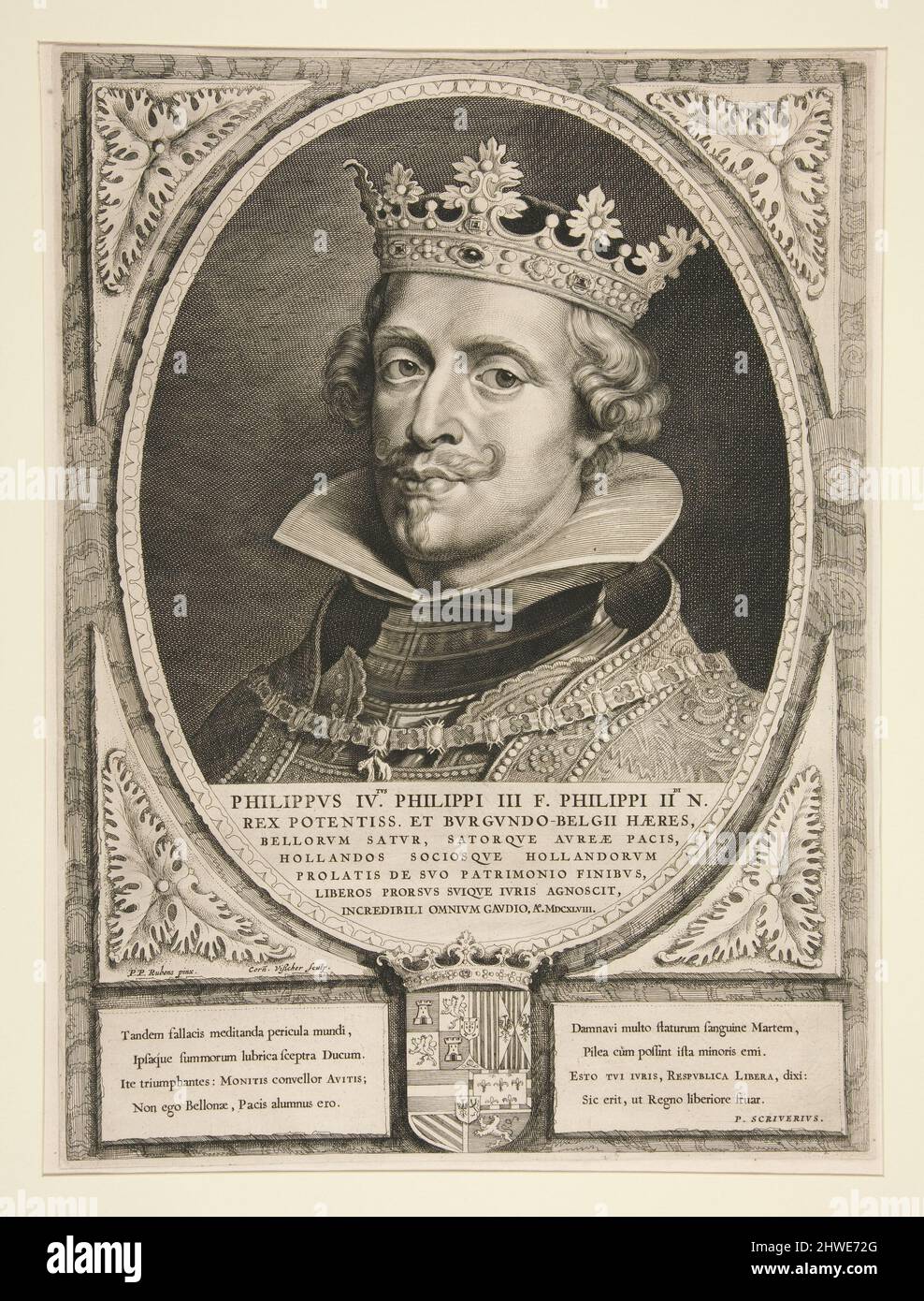 Philip the IV th. Artist: Cornelis Visscher, Dutch, ca. 1629–1658After ...