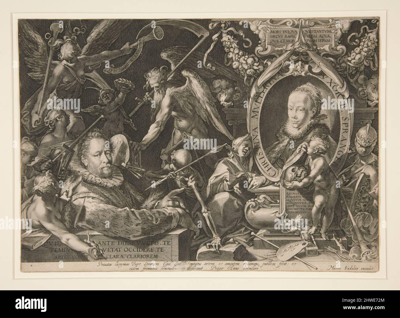 Self-Portrait of Spranger with His Wife. Engraver: Aegidius Sadeler II ...