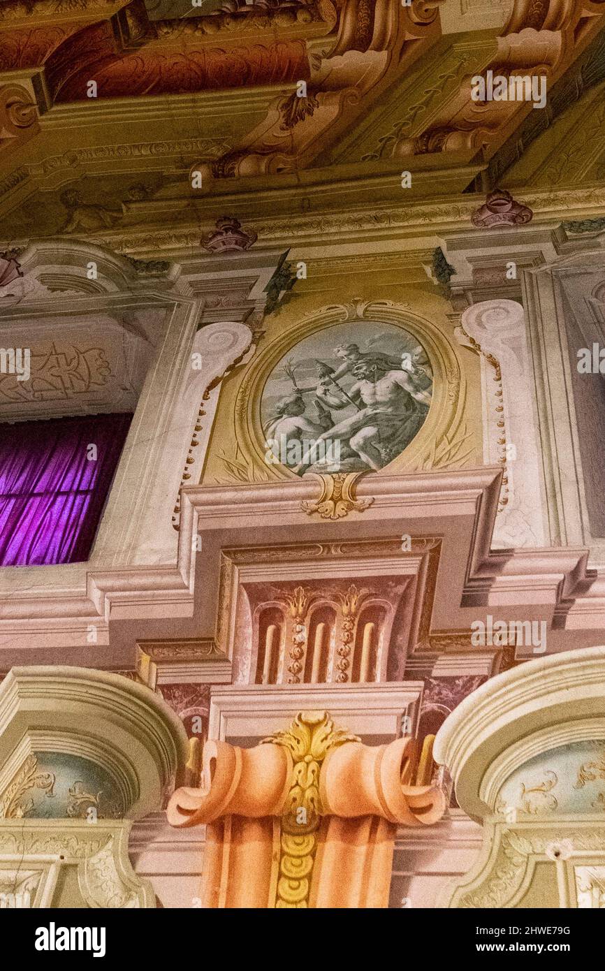 Beautiful Slovenska Bistrica Castle from outside and inside Stock Photo ...