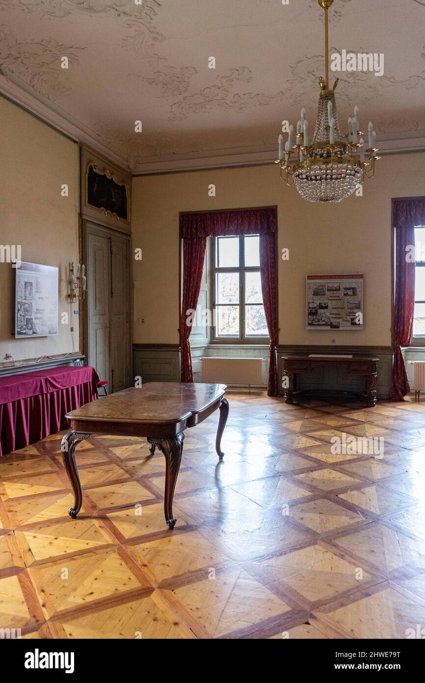 Beautiful Slovenska Bistrica Castle from outside and inside Stock Photo ...