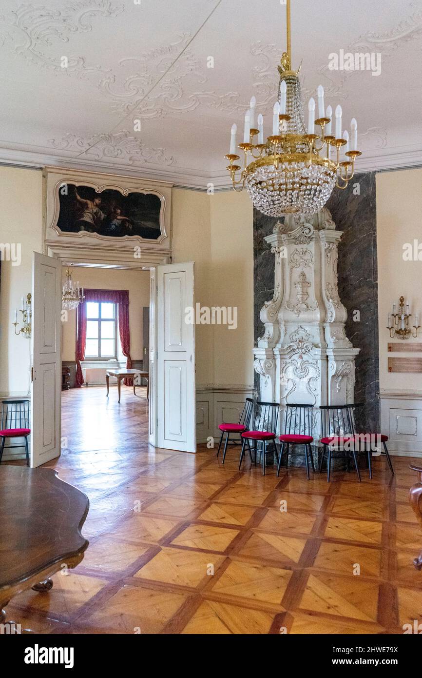 Beautiful Slovenska Bistrica Castle from outside and inside Stock Photo ...