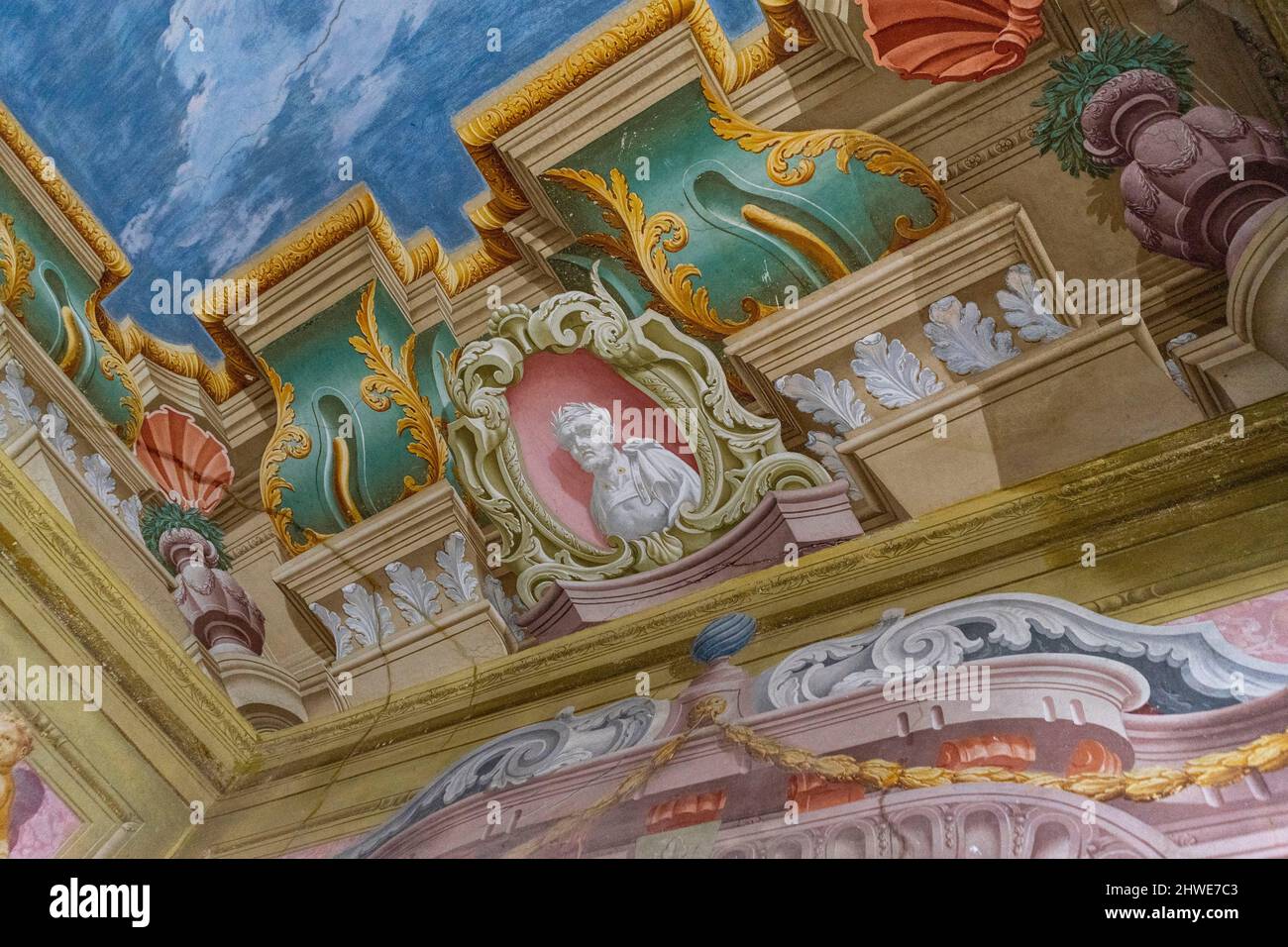 Beautiful Slovenska Bistrica Castle from outside and inside Stock Photo ...