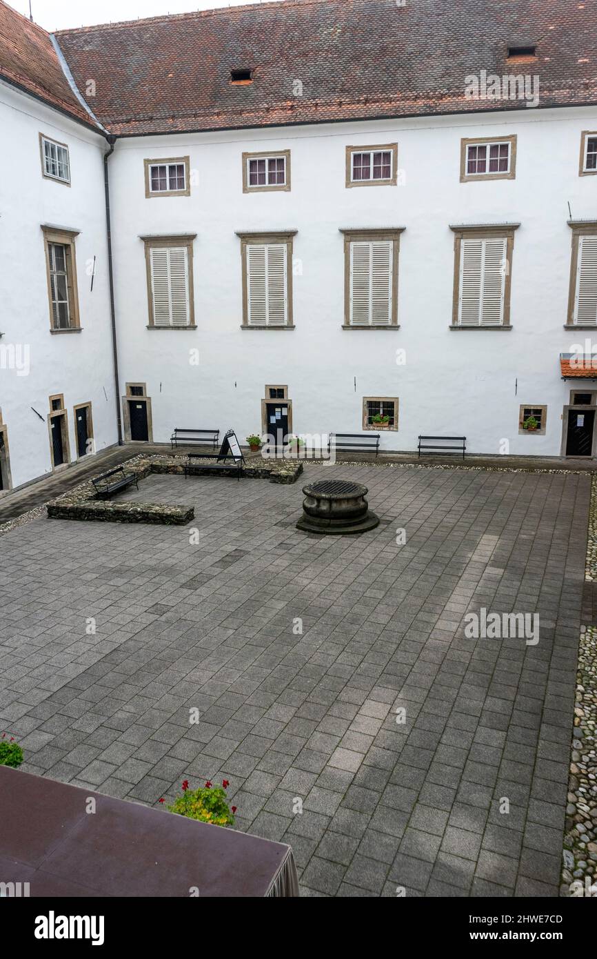 Beautiful Slovenska Bistrica Castle from outside and inside Stock Photo ...