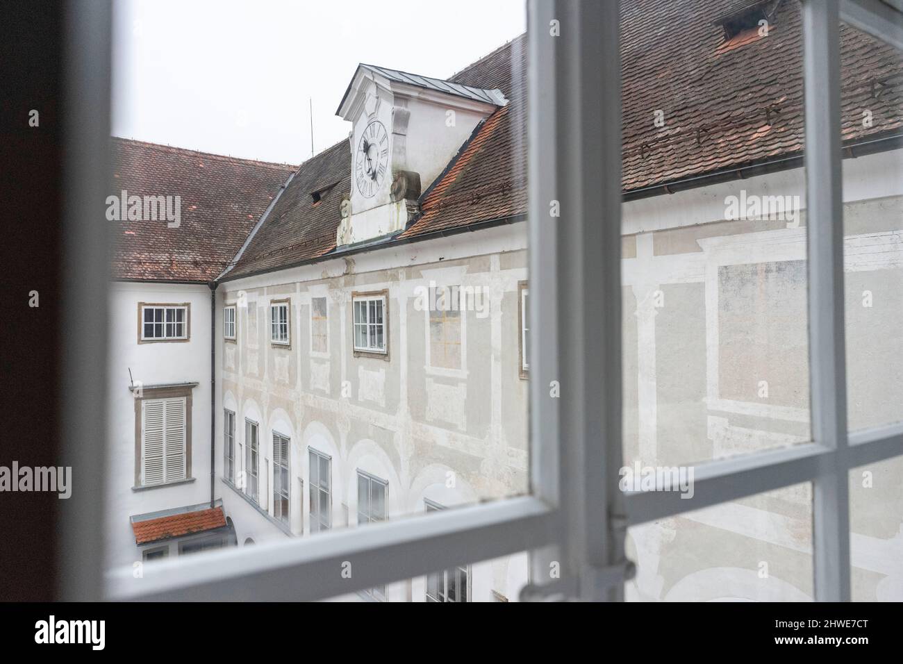 Beautiful Slovenska Bistrica Castle from outside and inside Stock Photo ...