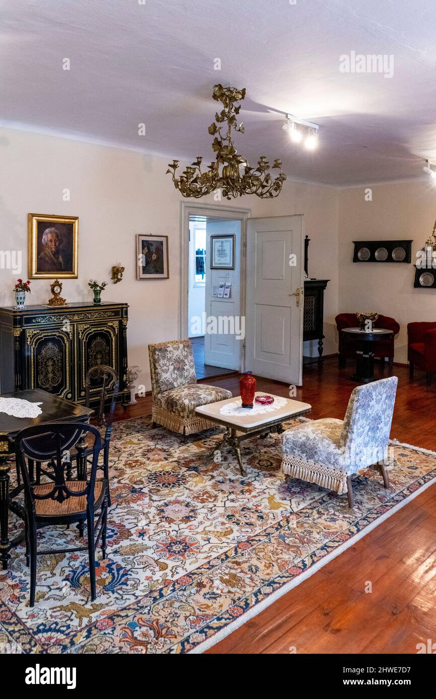 Beautiful Slovenska Bistrica Castle from outside and inside Stock Photo ...