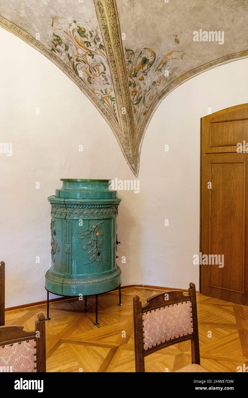 Beautiful Slovenska Bistrica Castle from outside and inside Stock Photo ...