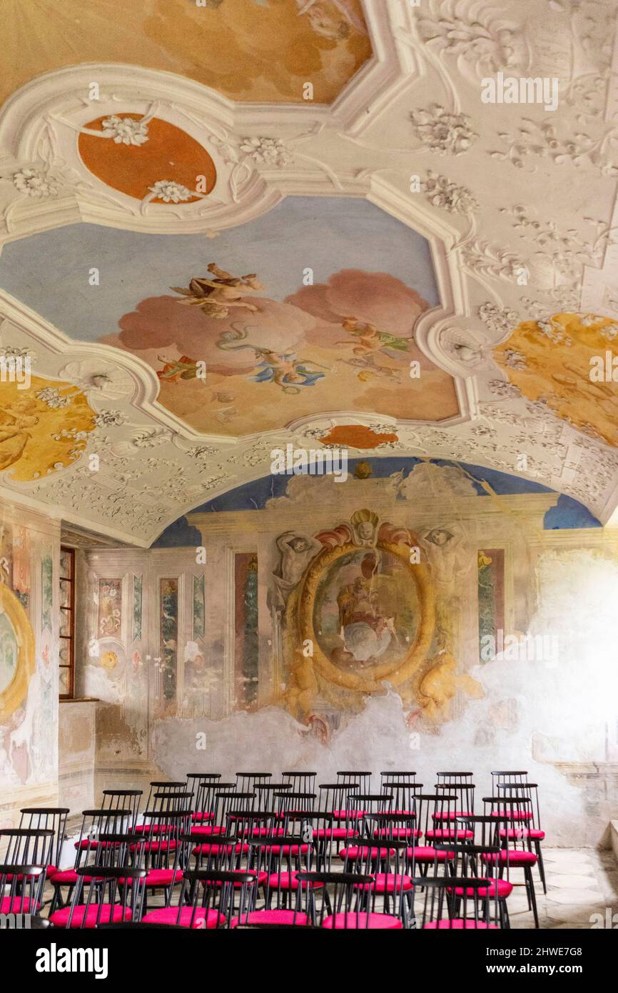 Beautiful Slovenska Bistrica Castle from outside and inside Stock Photo ...