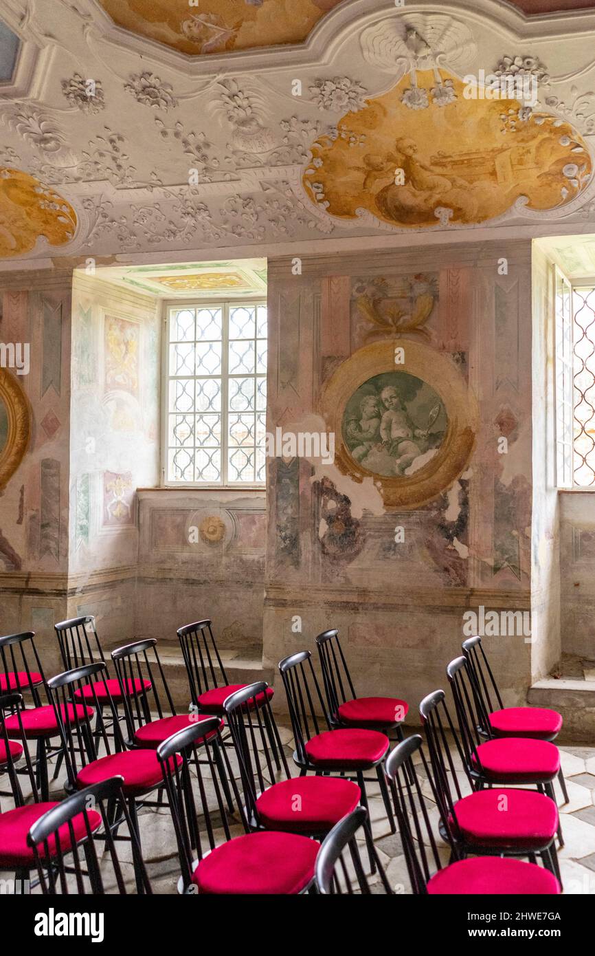 Beautiful Slovenska Bistrica Castle from outside and inside Stock Photo ...