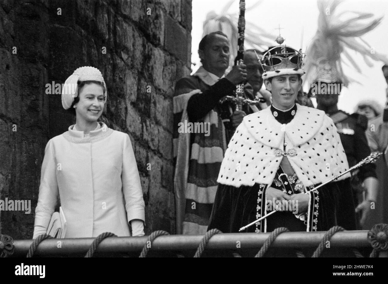 The Investiture of Prince Charles at Caernarfon Castle. Caernarfon ...