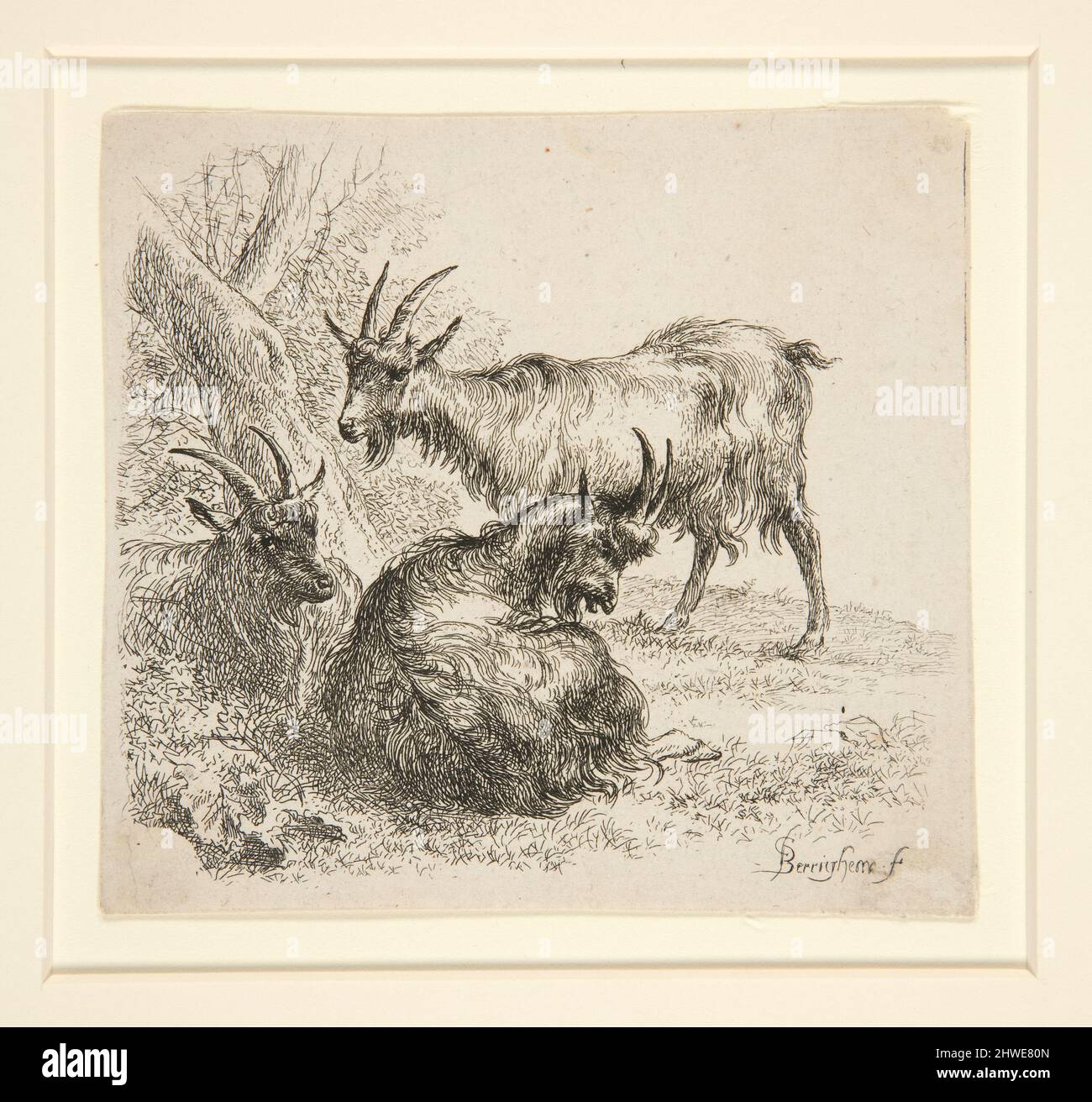 Three Goats (from “A Man’s Sketchbook,” a suite of eight prints ...