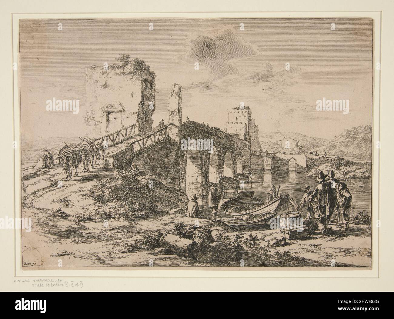 Ponte Molle, Rome. Artist: Jan Both, Dutch, 1618–1652 Stock Photo - Alamy