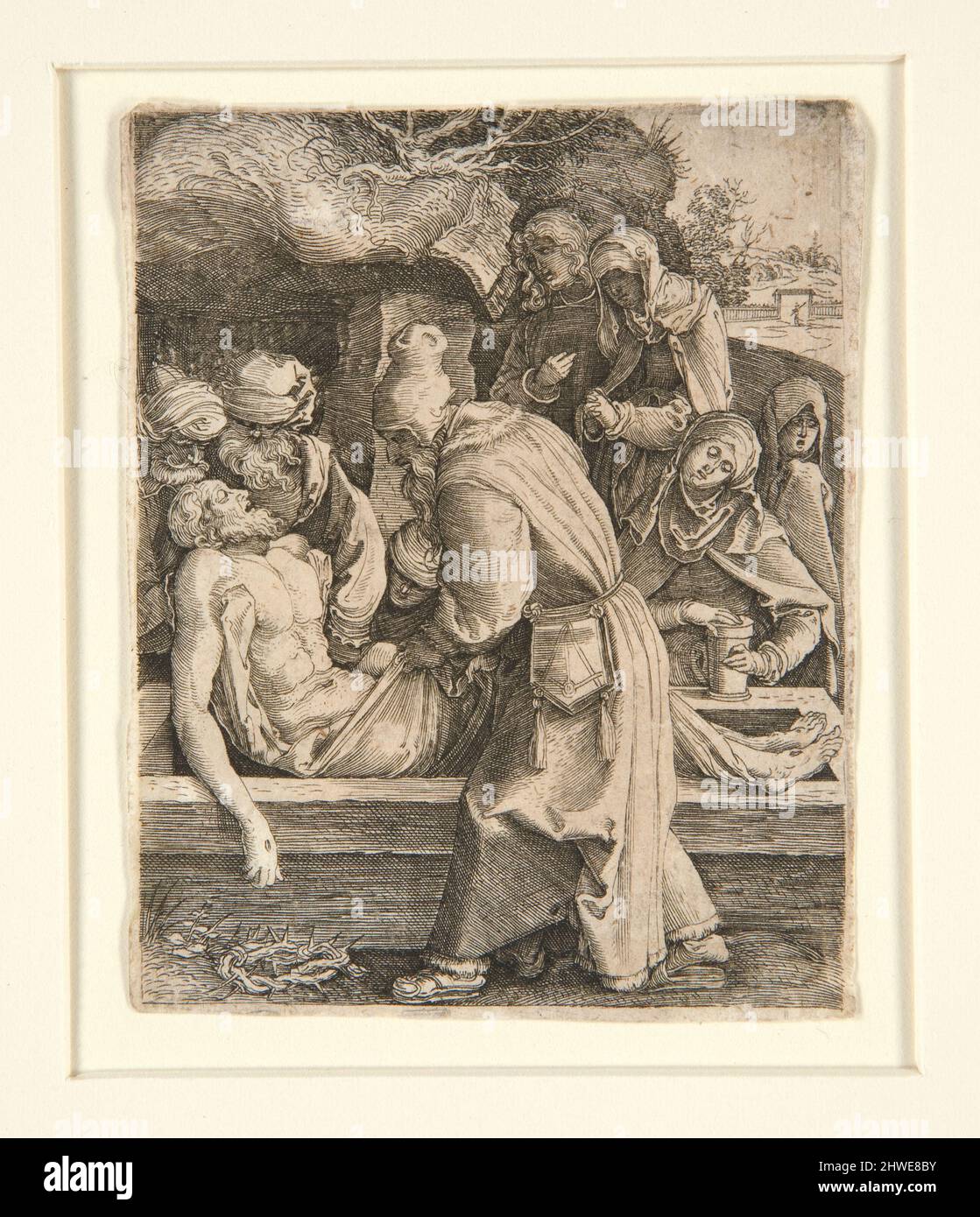 Entombment, from The Passion. Artist: Jan Harmensz. Muller, Dutch, 1571 ...