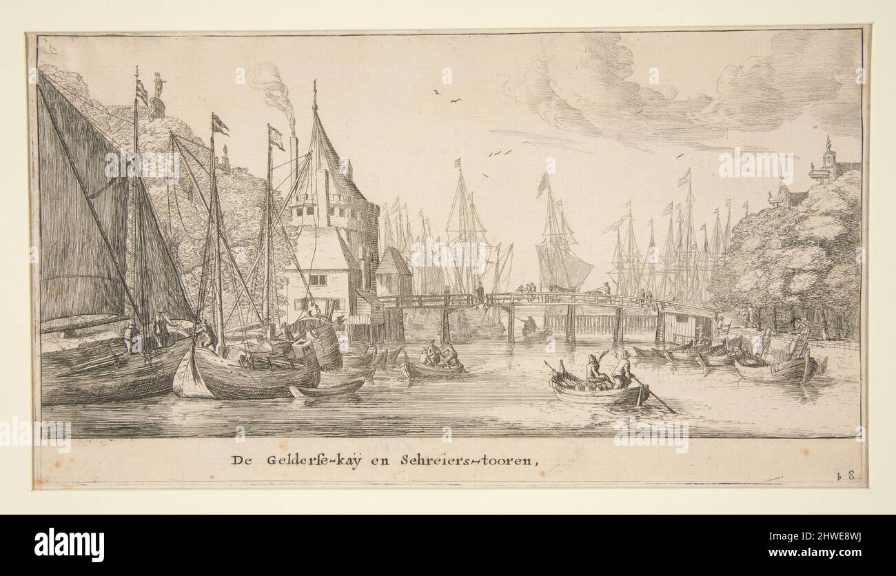 View of Amsterdam (“De Gelders-kay en Schreiera-tooren”). Artist ...