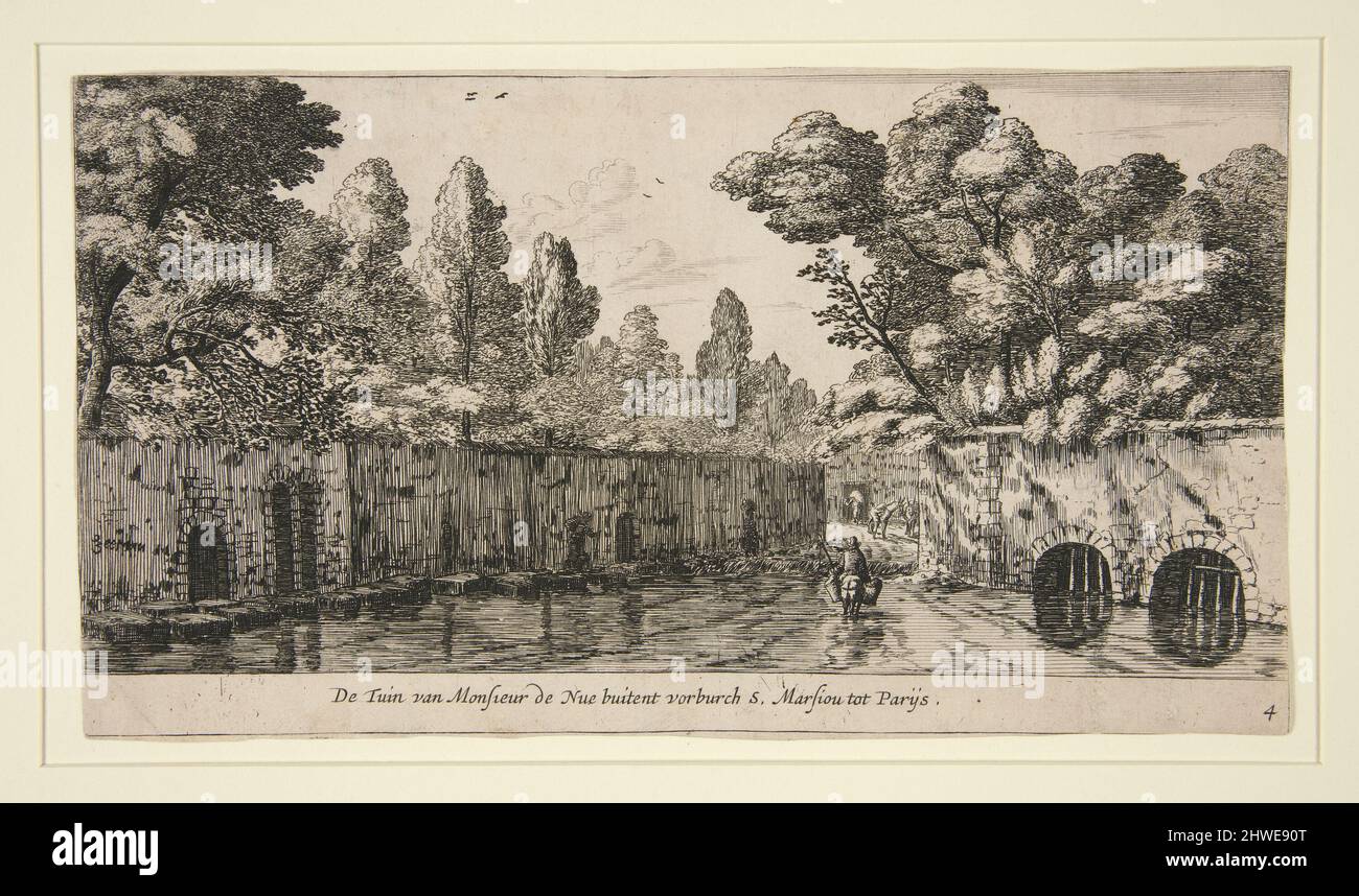 The Garden of Monsieur de Nue in S. Marsiou, suburb of Paris. Artist ...