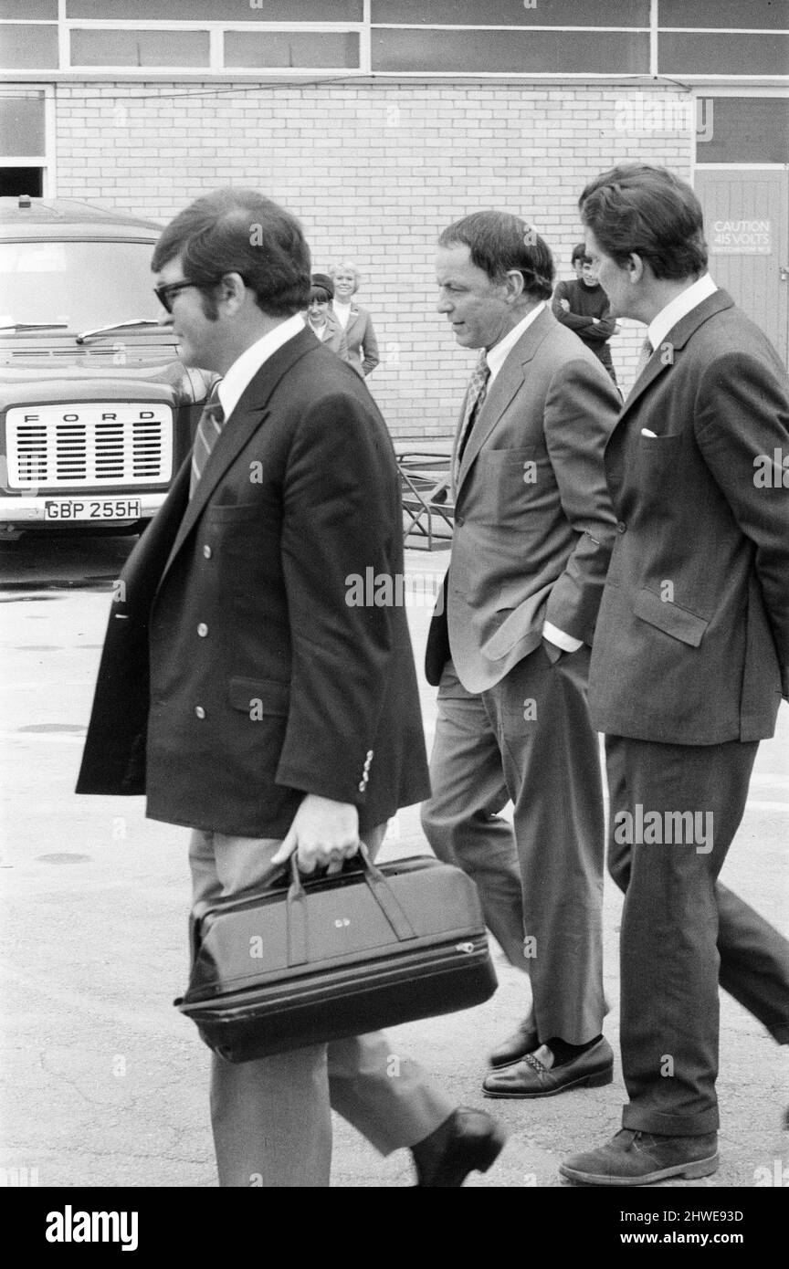 Frank Sinatra, pictured at London Gatwick Airport heading for Nice. He ...