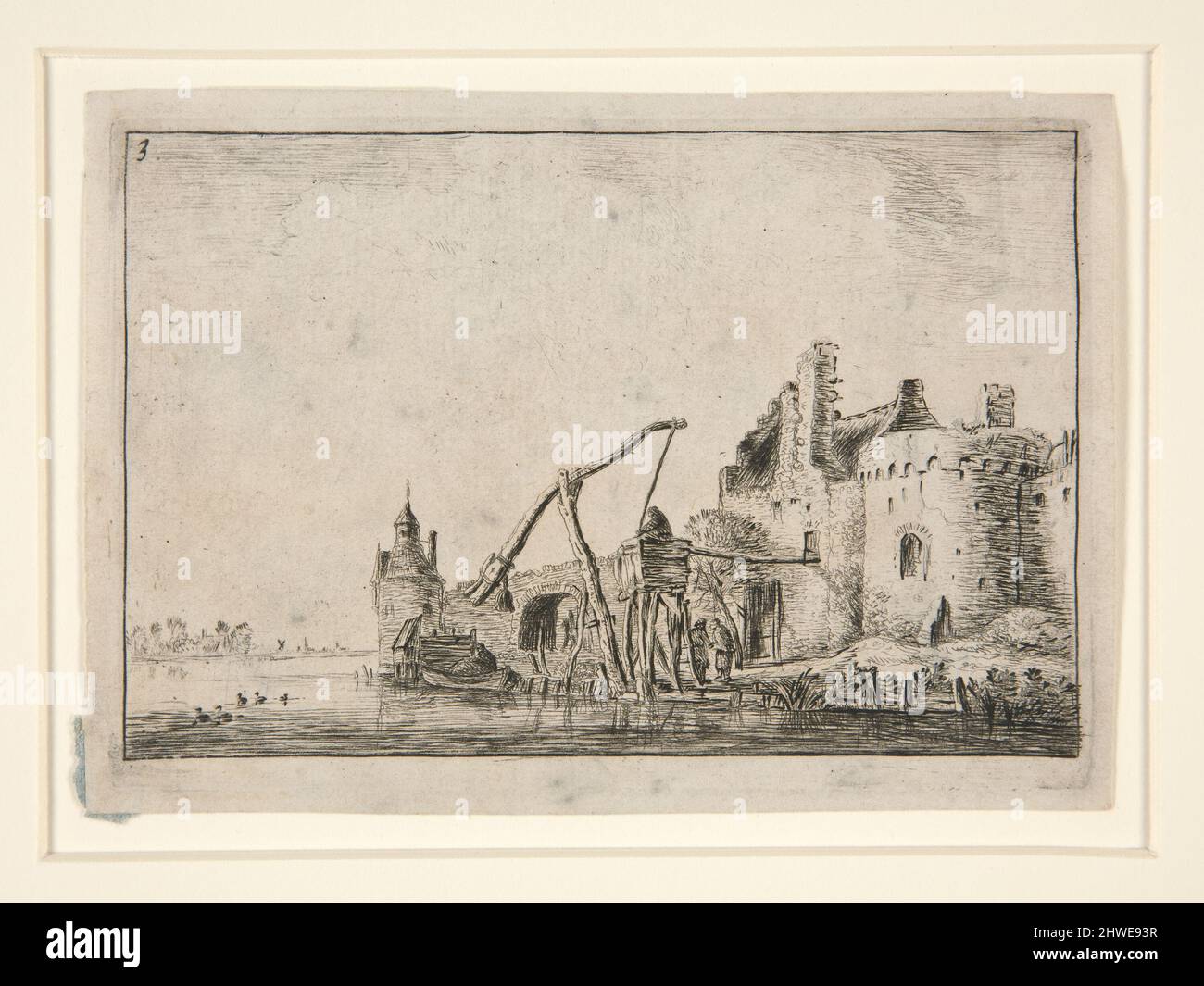 The Well, from a set of 12 landscape etchings. Artist: Anthonie ...