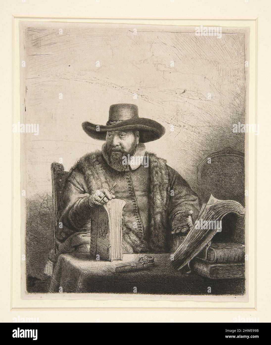 Cornelis Claesz. Anslo, Mennonite Preacher. Artist: Rembrandt ...