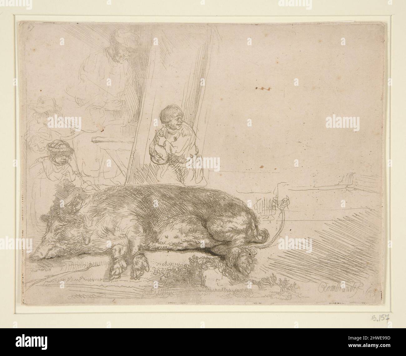 The Hog. Artist: Rembrandt (Rembrandt van Rijn), Dutch, 1606–1669 Stock ...