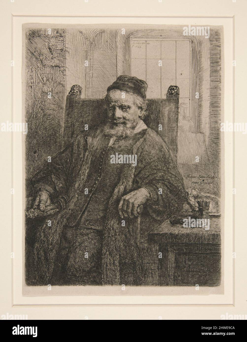 Jan Lutma, Goldsmith. Artist: Rembrandt (Rembrandt van Rijn), Dutch ...