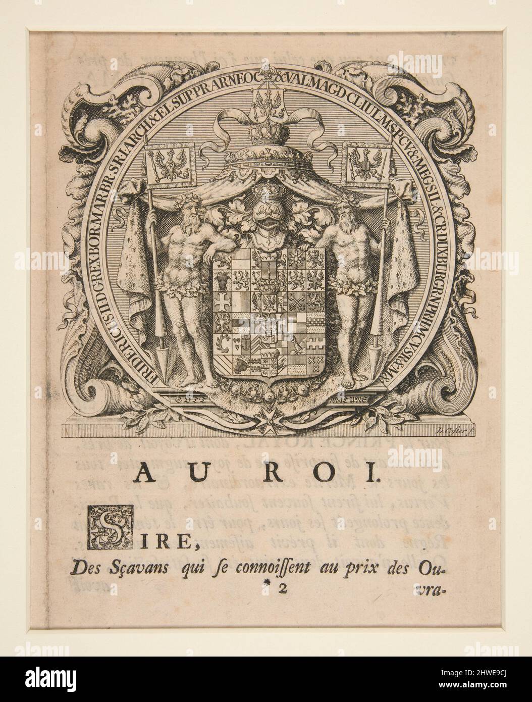 Epistle to the King. Artist: David Coster, Dutch, active 1696 - died ...