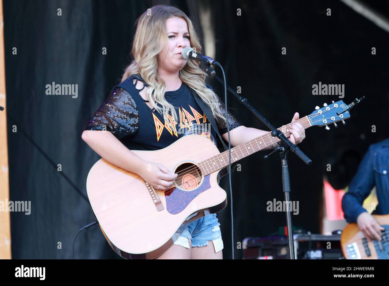 Country singer Gabrielle Goulet from Ontario Canada performs on stage ...