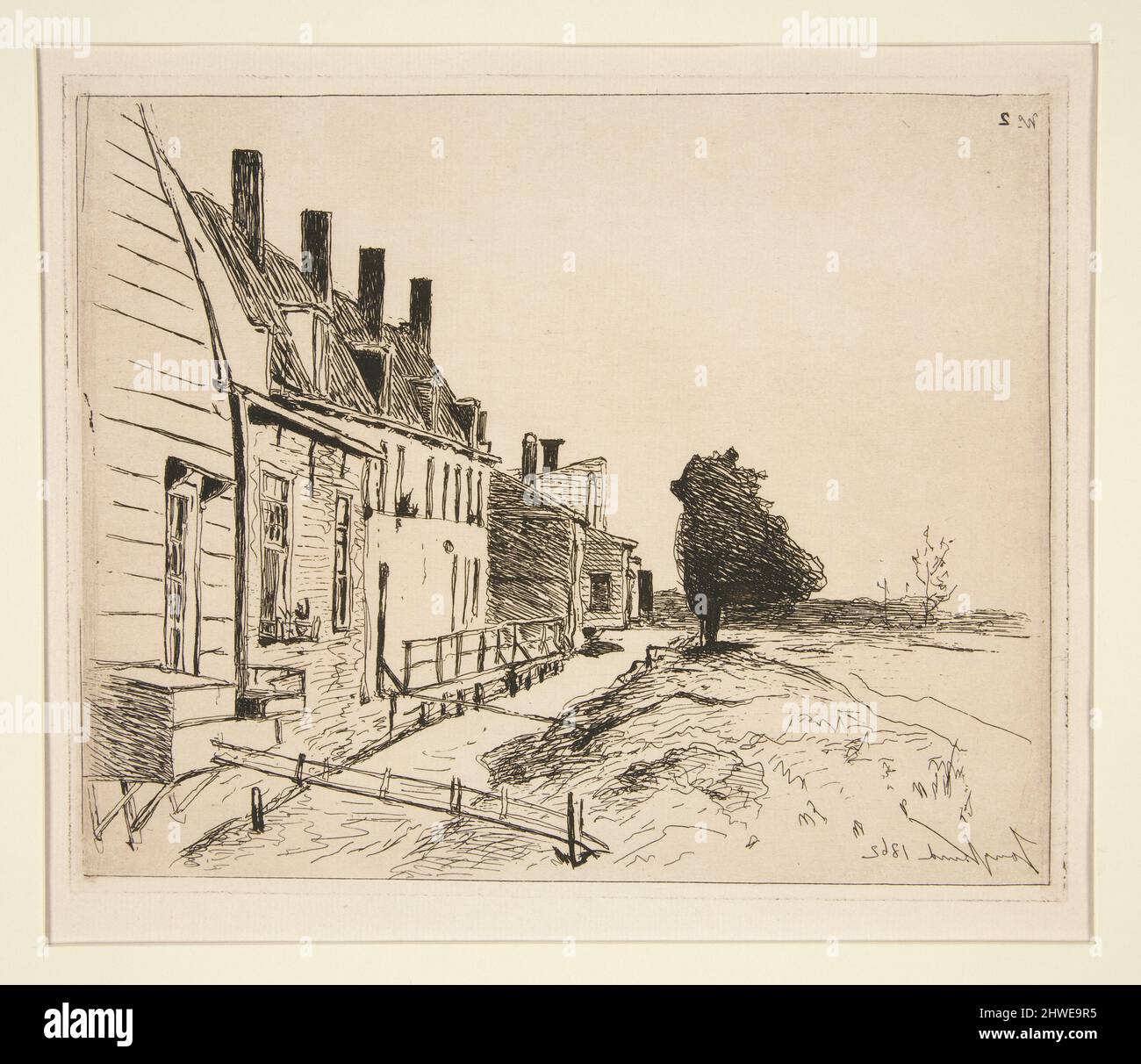 Les Maisons au Bord du Canal (Houses Alongside the Canal). Artist ...