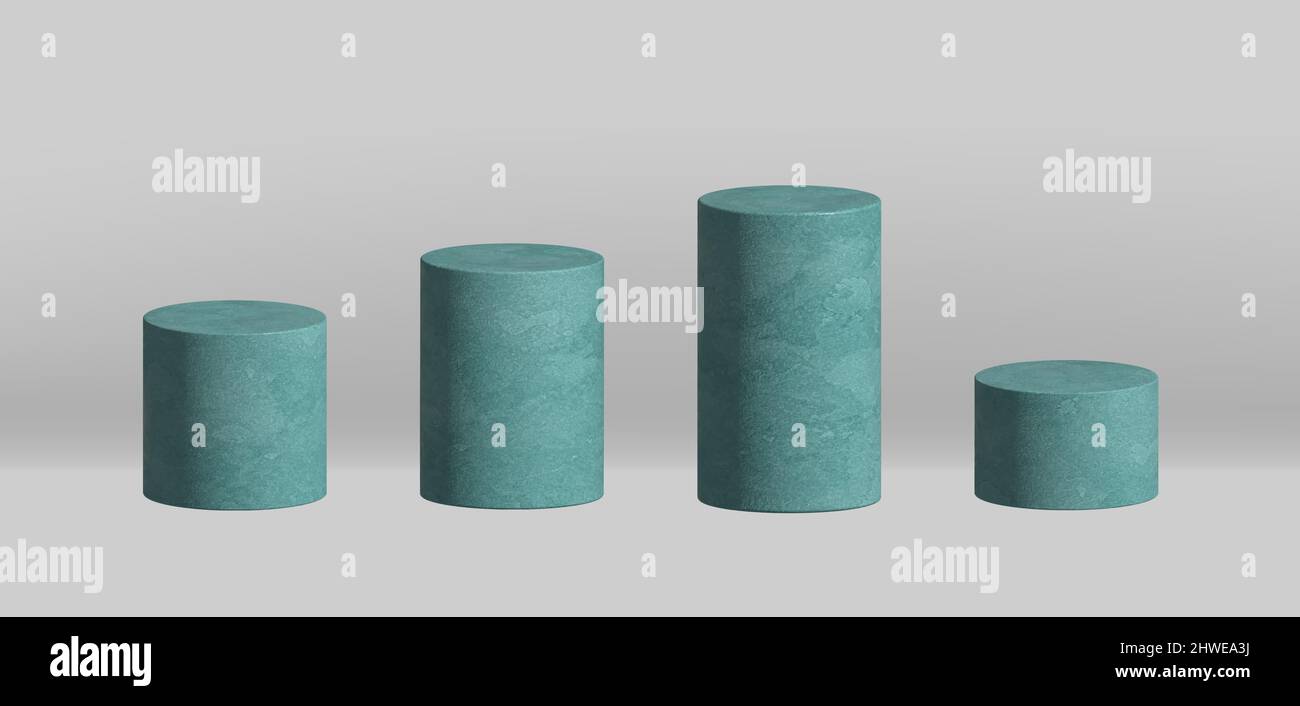 3d basic geometric shapes vector illustration. Blue 3d column Stock ...